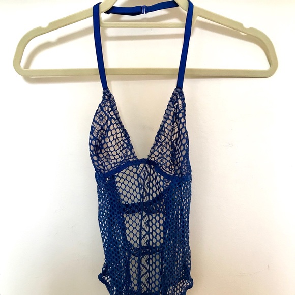 Victoria's Secret | Intimates & Sleepwear | Mesh Halter Teddy In Cobalt ...